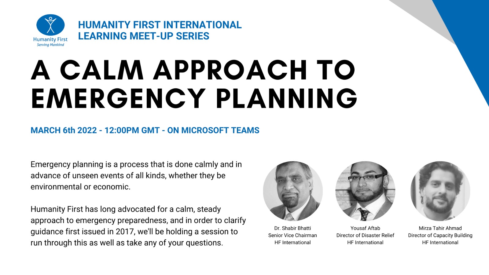 A Calm Approach to Emergency Planning - HF International Learning Meet ...