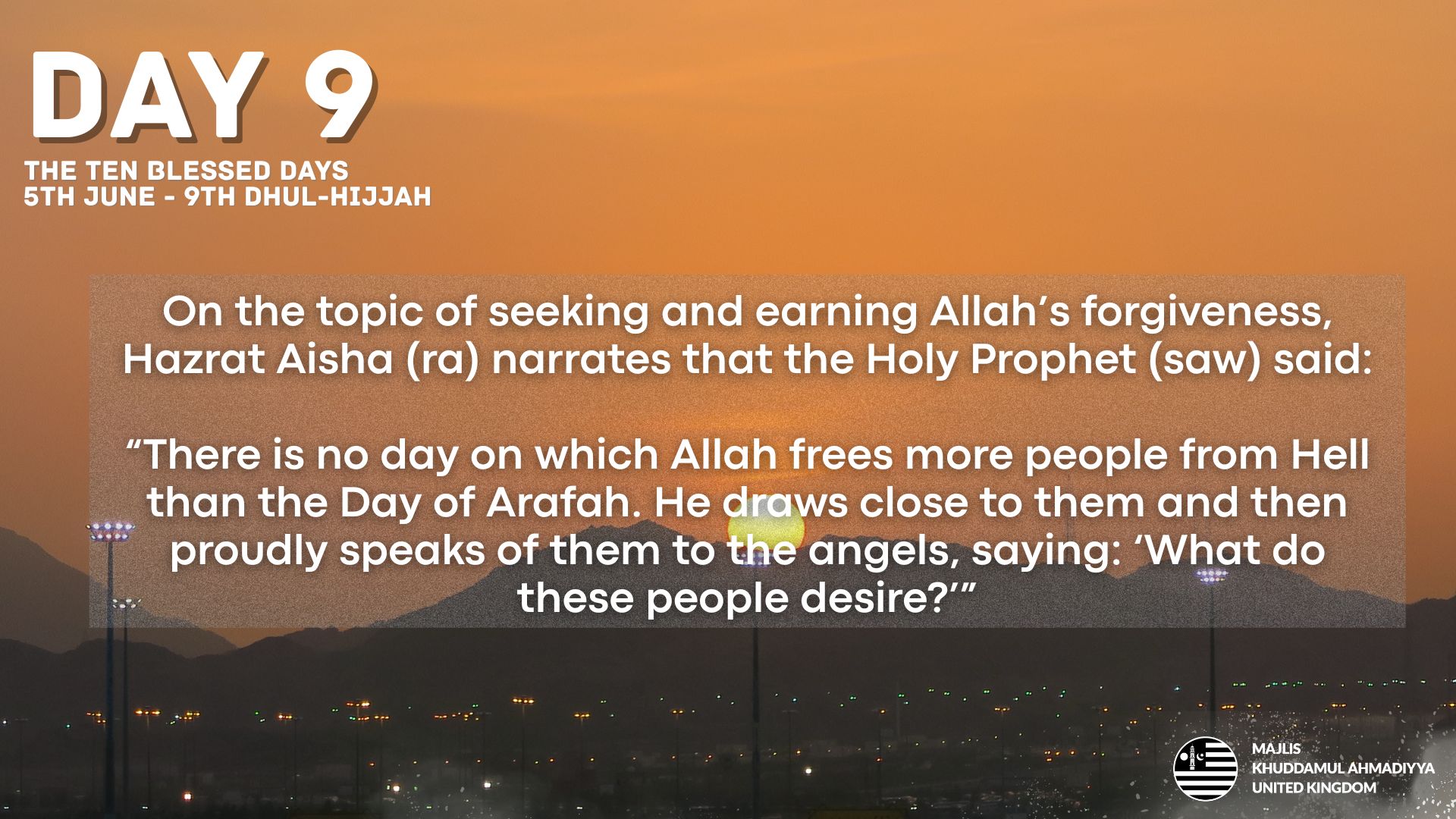 The Ten Blessed Days - Day 9 - MKA UK